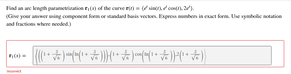 Solved Find An Arc Length Parametrization R S Of The Curve