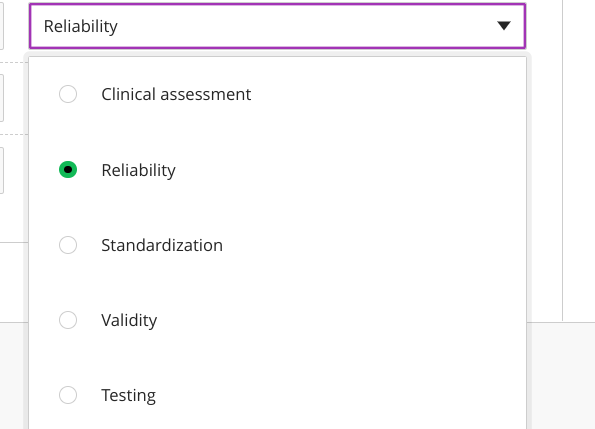 Clinical assessment Reliability Standardization | Chegg.com