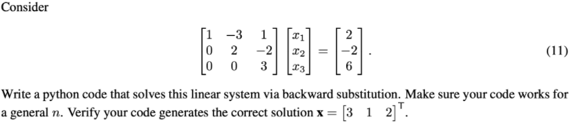 Solved Consider 1 2 1 -3 0 2 10 0 -2 I 1 22 13 = (11) 3 6 | Chegg.com