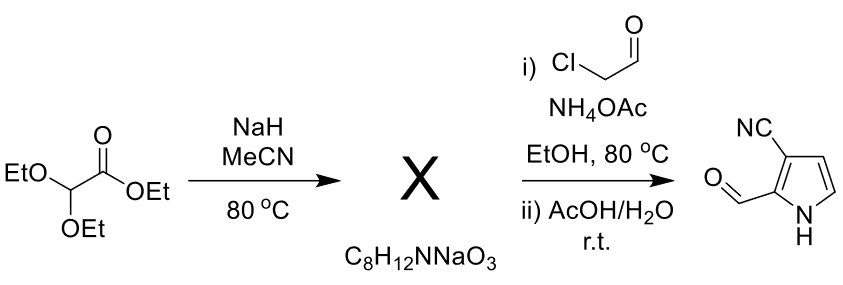 Solved i) CI NH4OÁc EtOH, 80 °C O NC NaH MeCN Eto Х OEt 80°C | Chegg.com