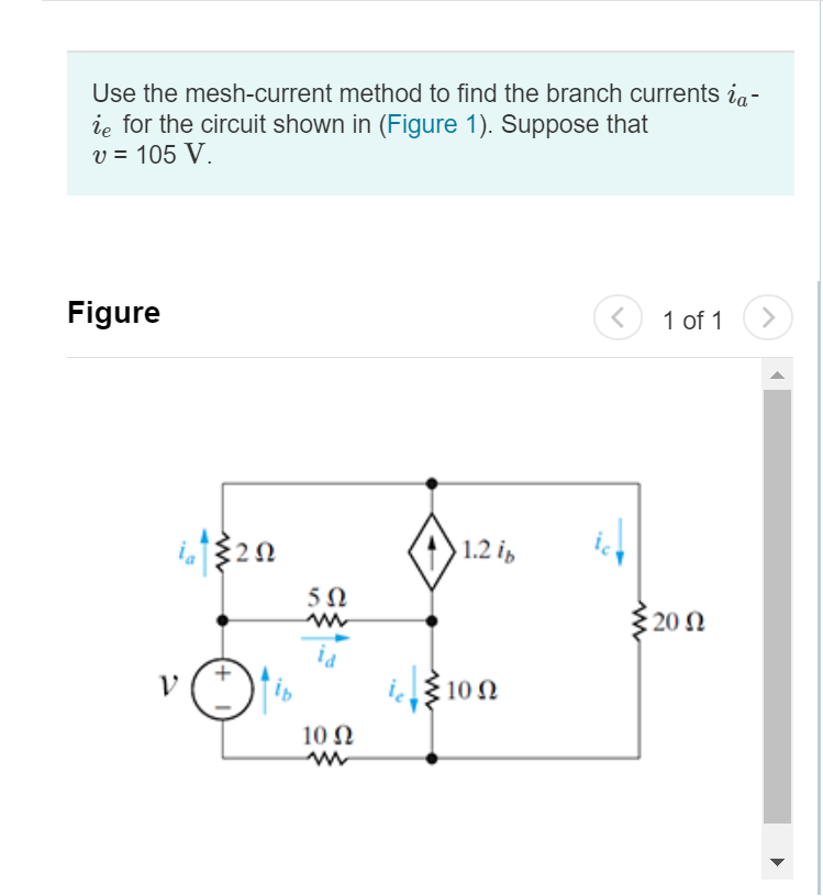 Solved Use the mesh-current method to find the branch | Chegg.com