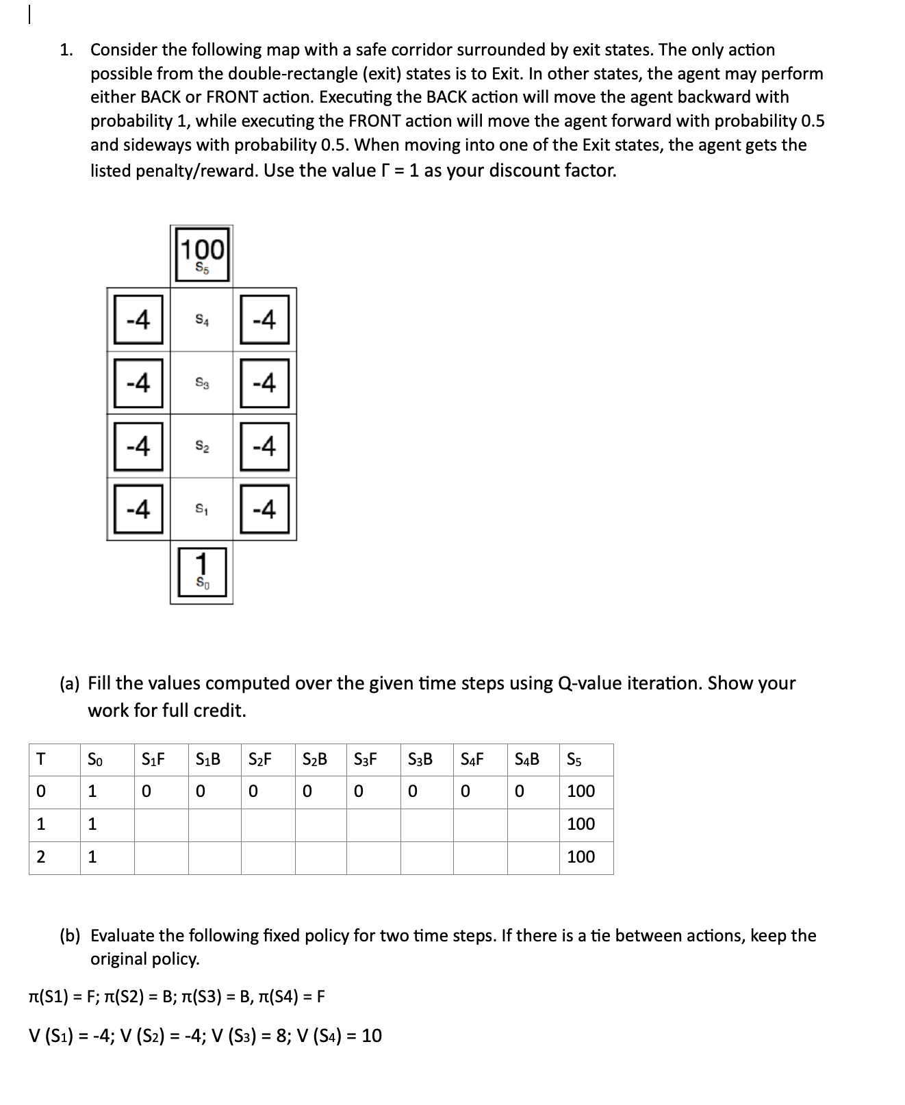 Solved 1. Consider the following map with a safe corridor | Chegg.com