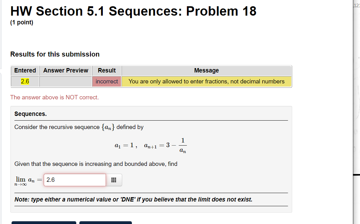 Solved 12 HW Section 5.1 Sequences: Problem 18 (1 point) | Chegg.com