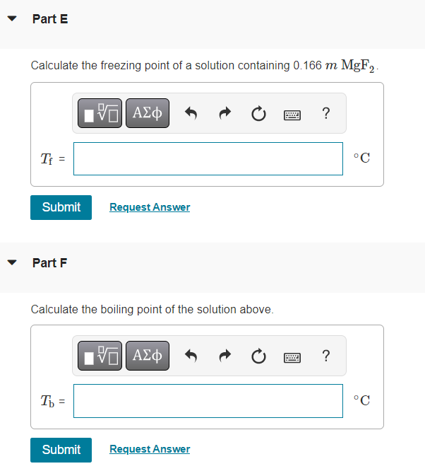 Solved Calculate the freezing point of a solution containing | Chegg.com