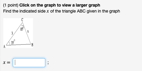 Solved (1 point) Click on the graph to view a larger graph | Chegg.com