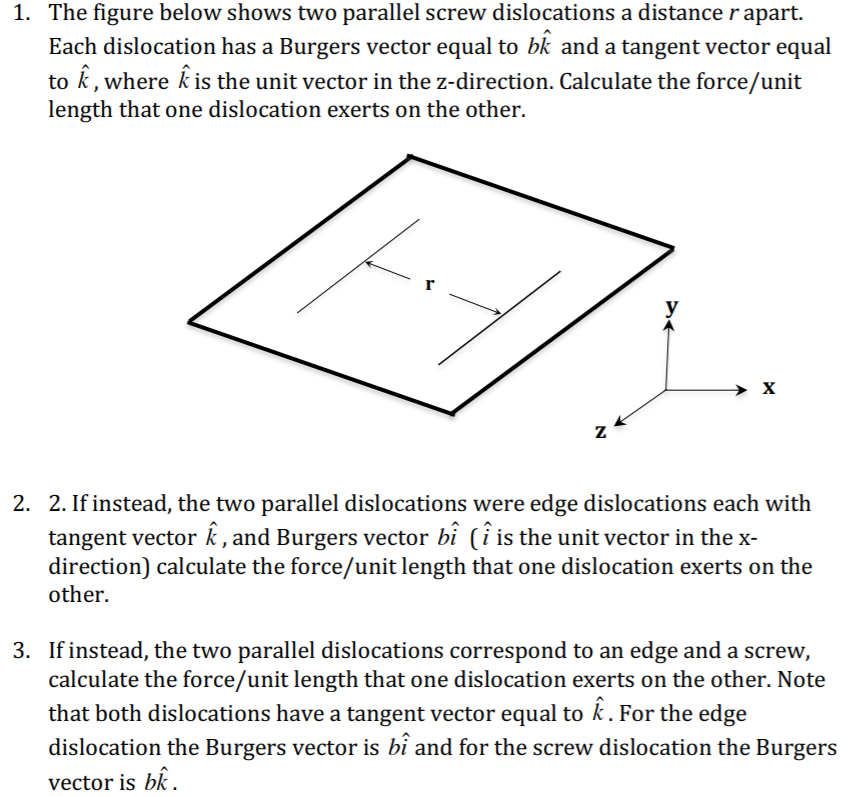 Solved The figure below shows two parallel screw | Chegg.com