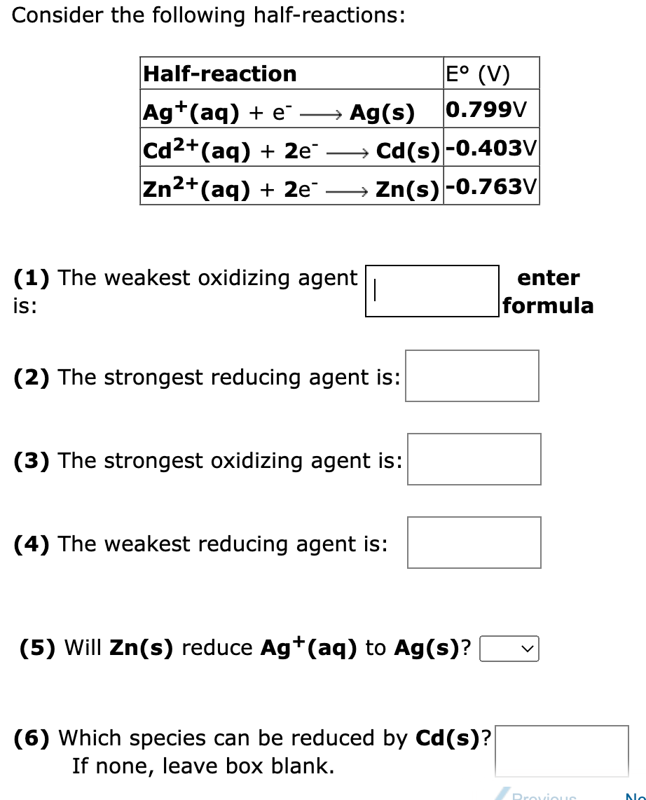 Solved Use Standard Reduction Potentials To Calculate The