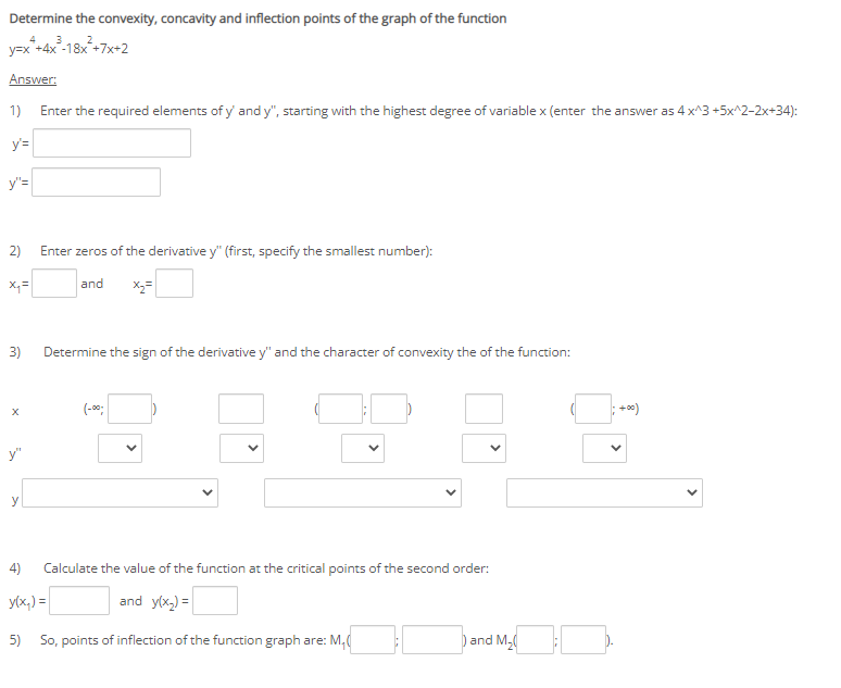 Solved Determine the convexity, concavity and inflection | Chegg.com
