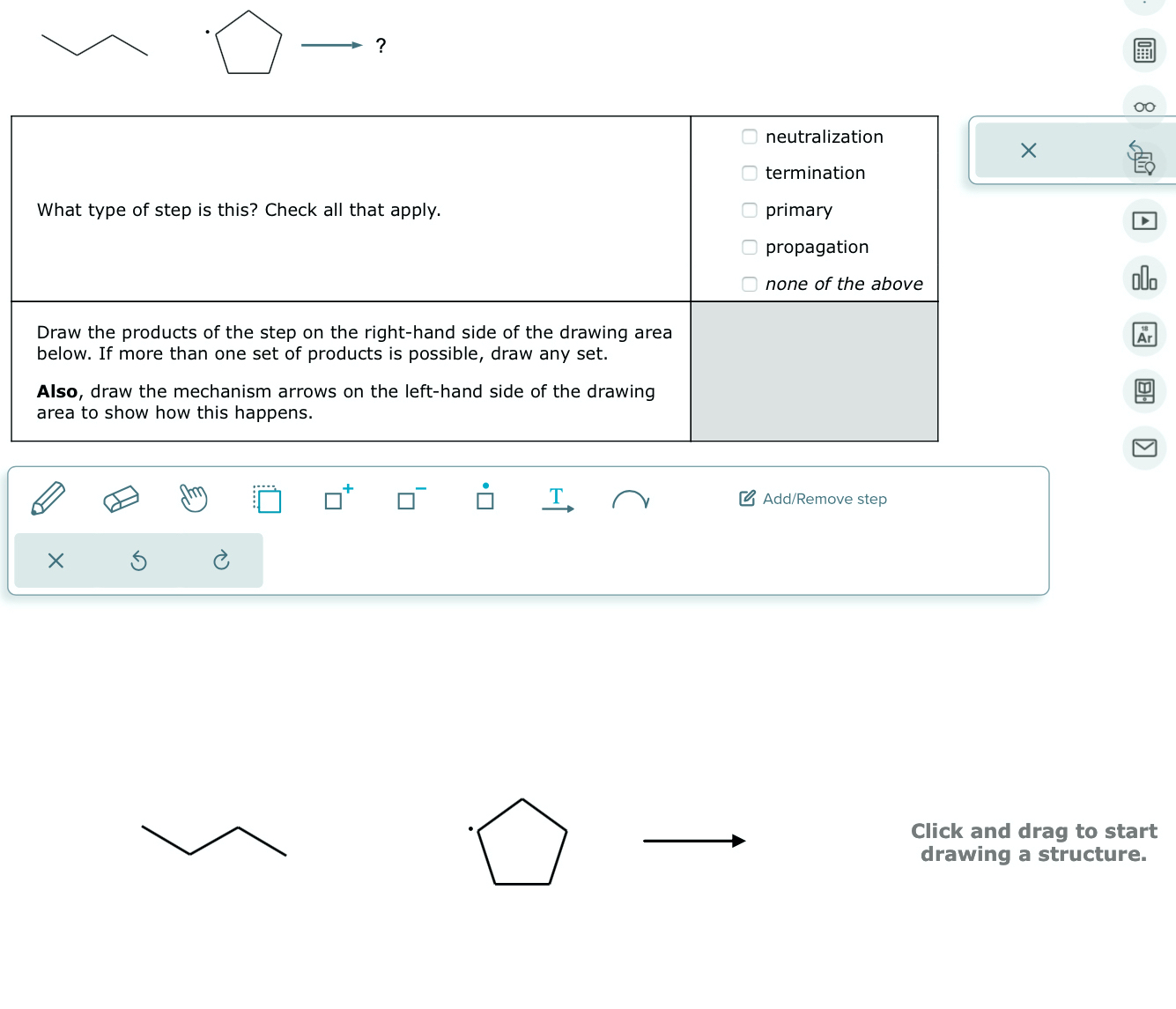 Solved consider this step in a radical reaction | Chegg.com