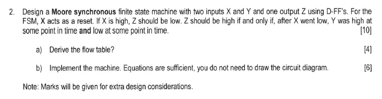 Solved Design a Moore synchronous finite state machine with | Chegg.com