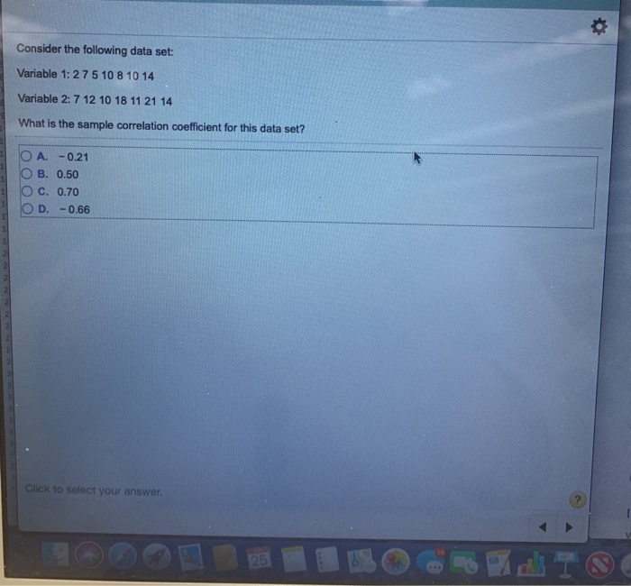 Solved Consider the following data set: Variable 1: 275 10 8 | Chegg.com