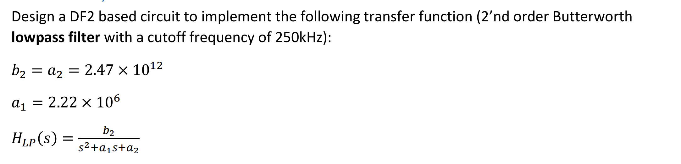 Solved Design a DF2 based circuit to implement the following | Chegg.com