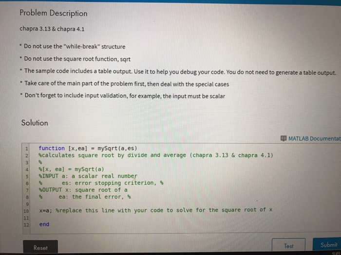 Solved Problem Description chapra 3.13 & chapra 4.1 Do not | Chegg.com