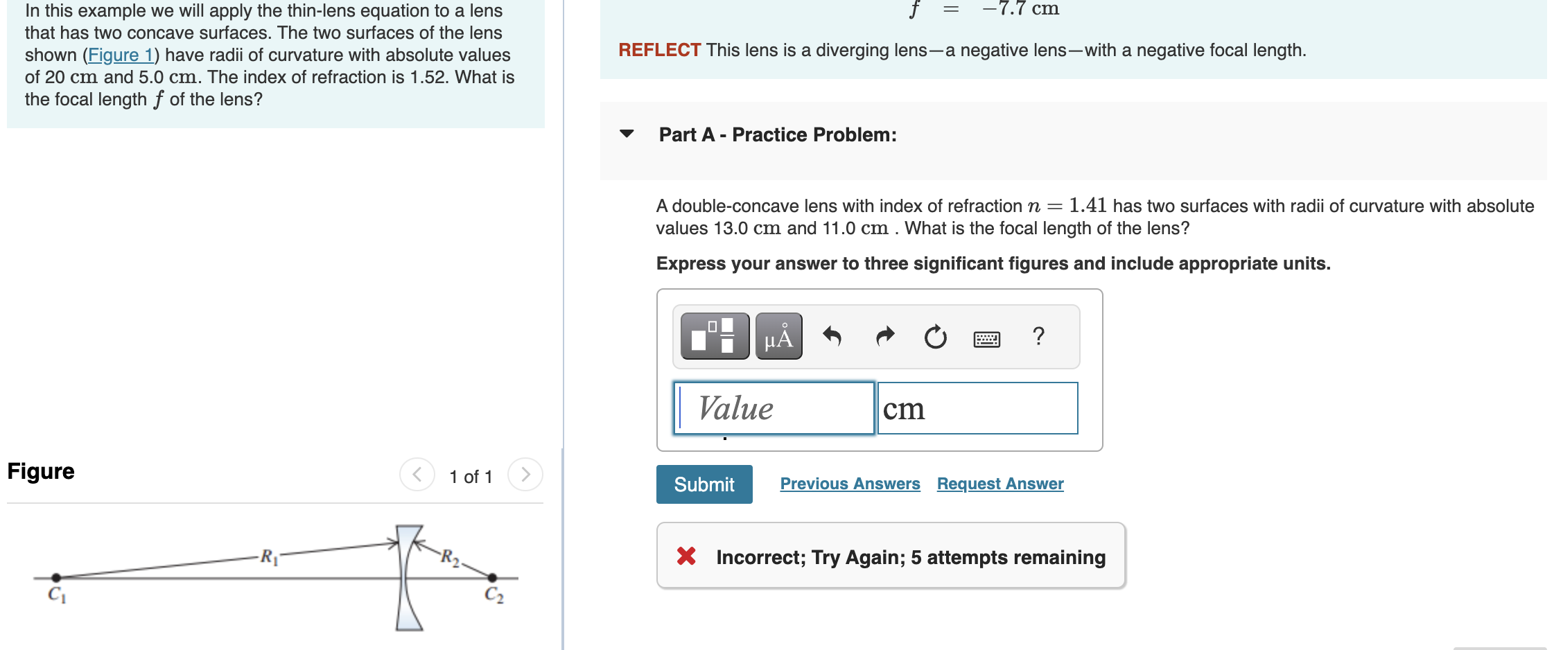 Solved In this example we will apply the thin-lens equation | Chegg.com