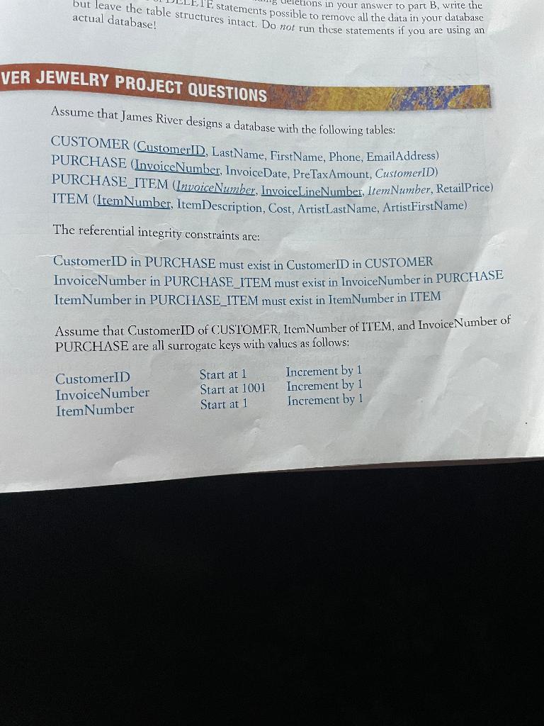 Solved Using the James River database, write SQL scripts to | Chegg.com