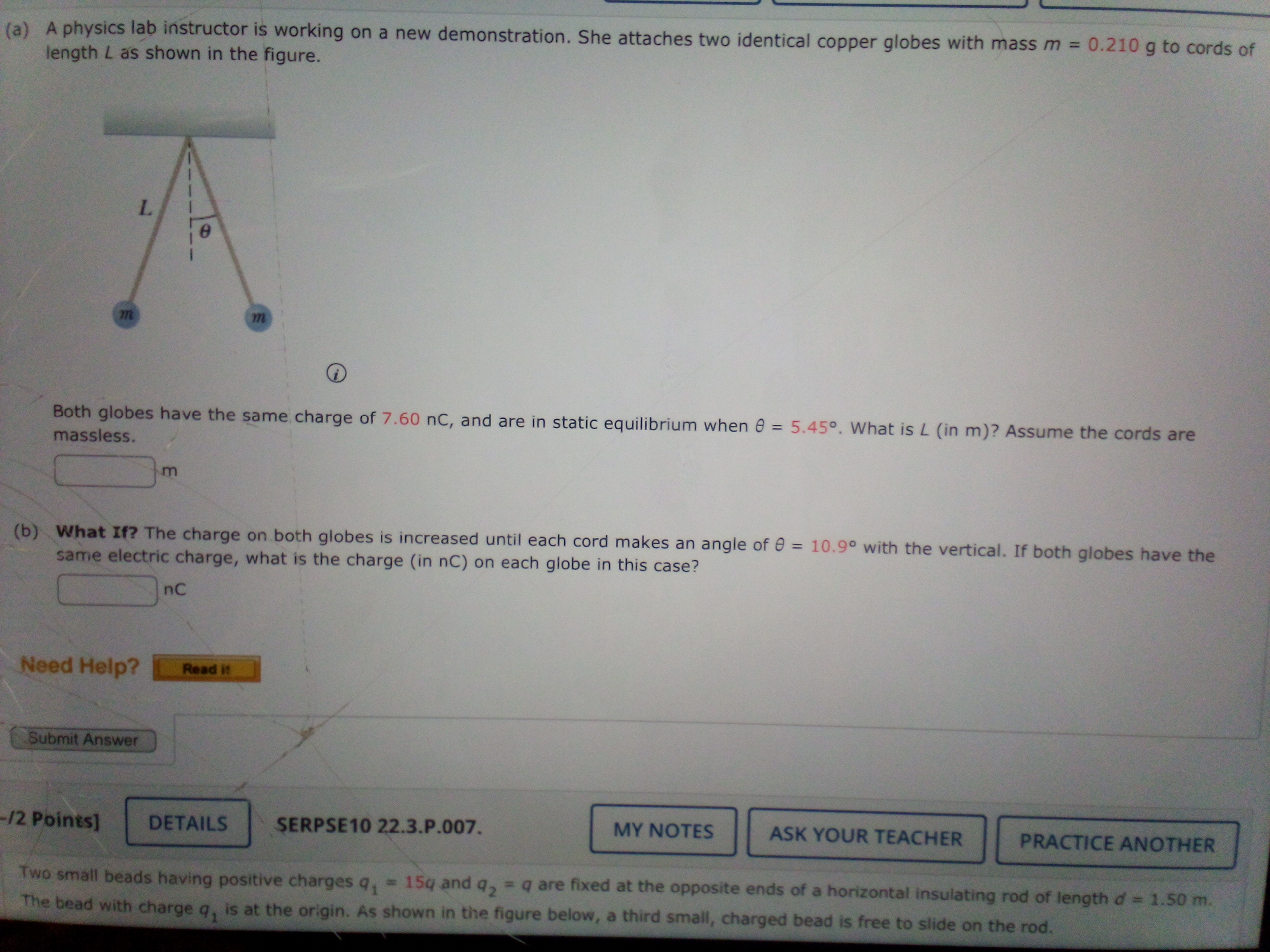 Solved a) A physics lab instructor is working on a new | Chegg.com