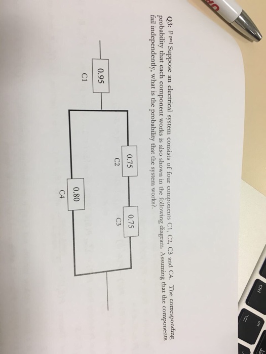Solved Q3: P Suppose an electrical system consists of four | Chegg.com
