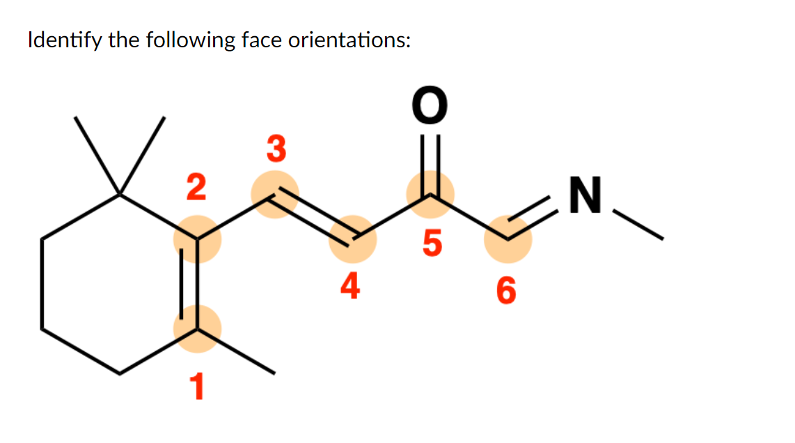 Identify the following face orientations: | Chegg.com