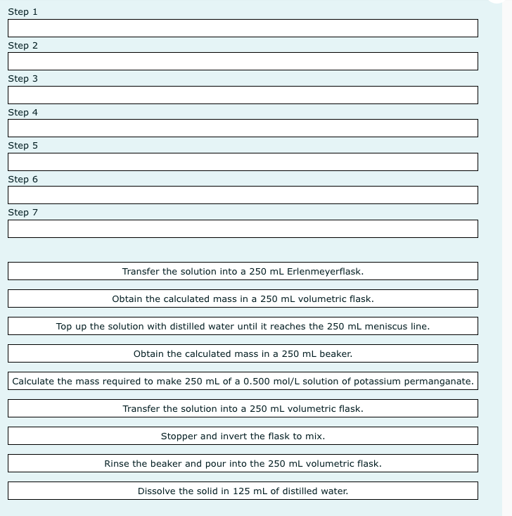 Solved A student was instructed to prepare 250 mL of a 0.500 | Chegg.com