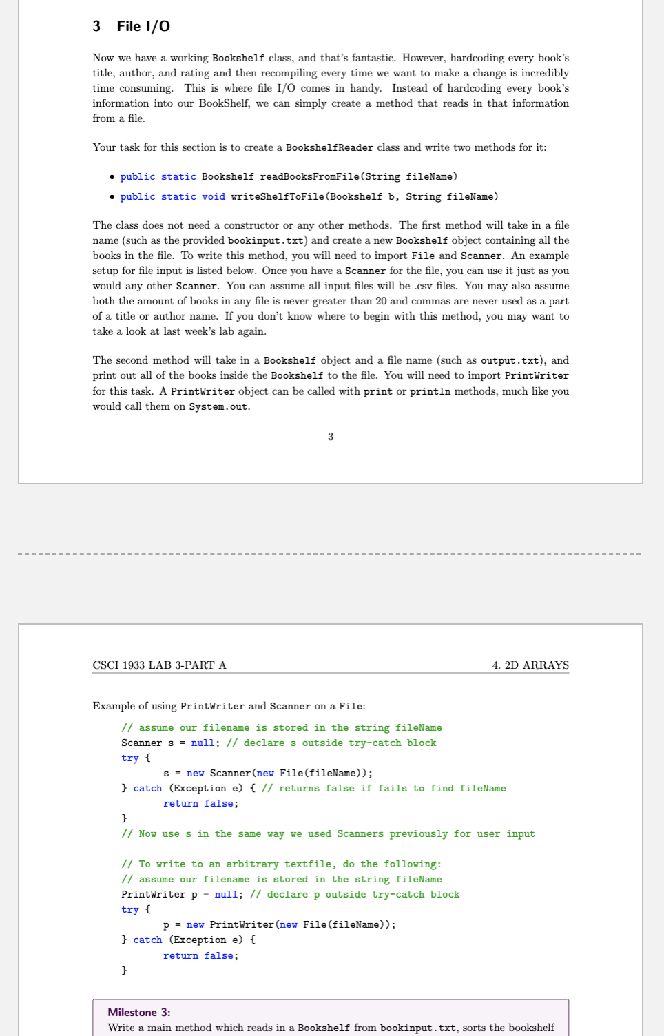 3 File 1/0 Now we have a working Bookshelf class, and | Chegg.com