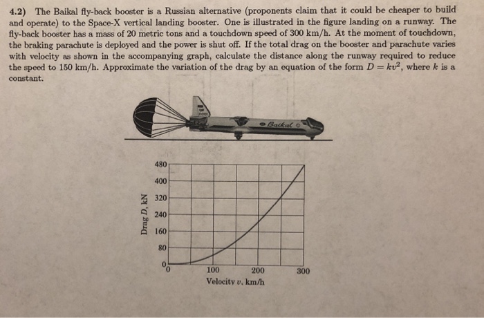 Solved 4.2) The Baikal fly-back booster is a Russian | Chegg.com