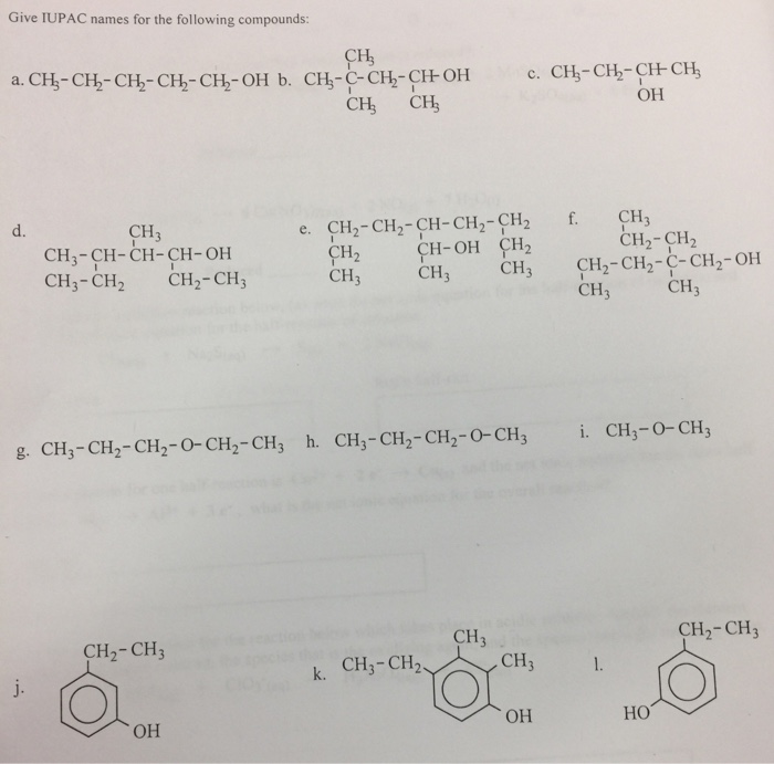 Solved Give IUPAC names for the following compounds: CH | Chegg.com