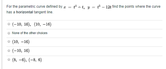 Solved For the parametric curve defined by x = tt, y = - 12t | Chegg.com