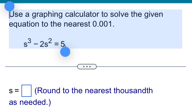 Solved Use a graphing calculator to solve the givenequation | Chegg.com