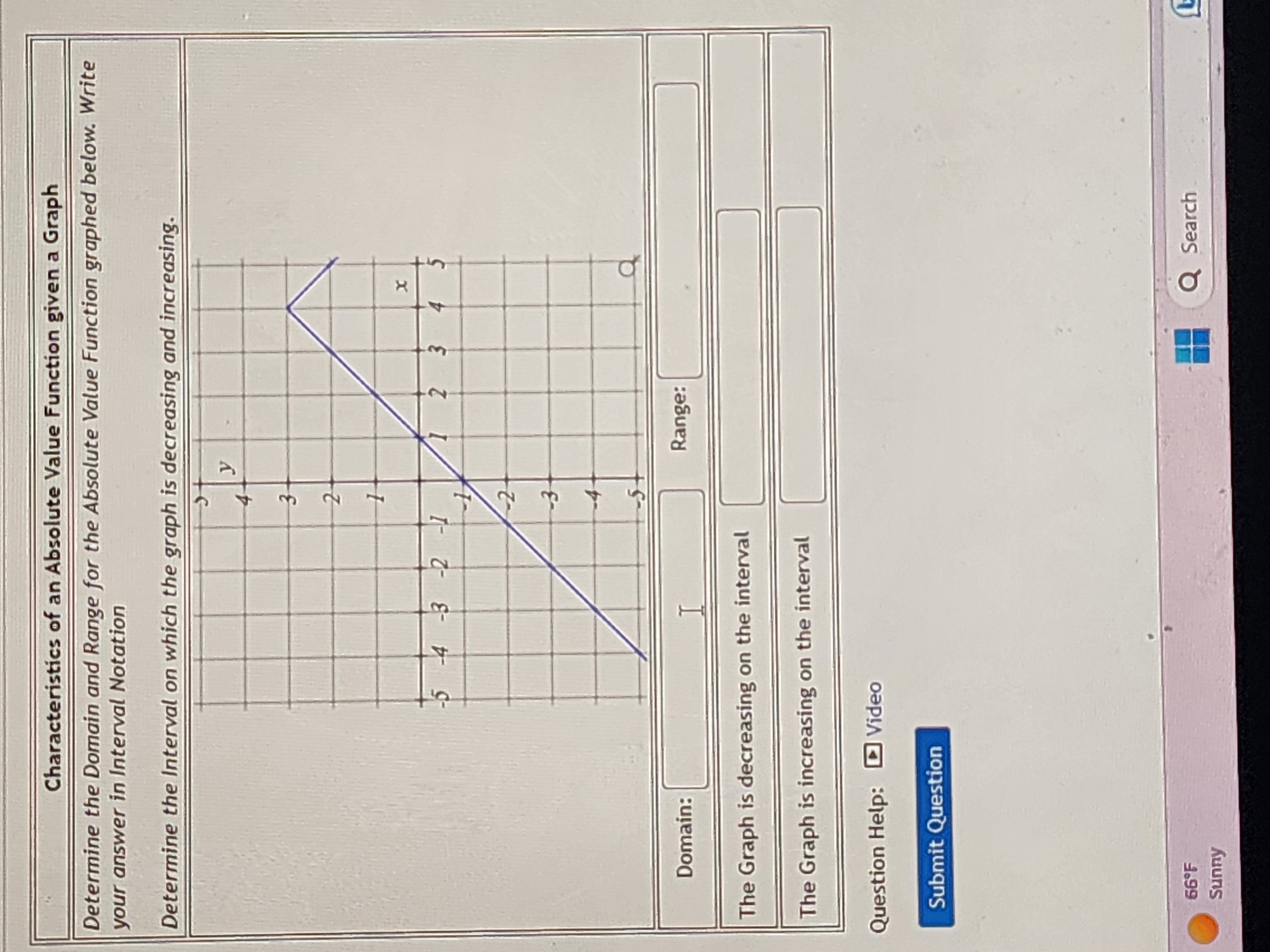 Solved Characteristics Of An Absolute Value Function Given A
