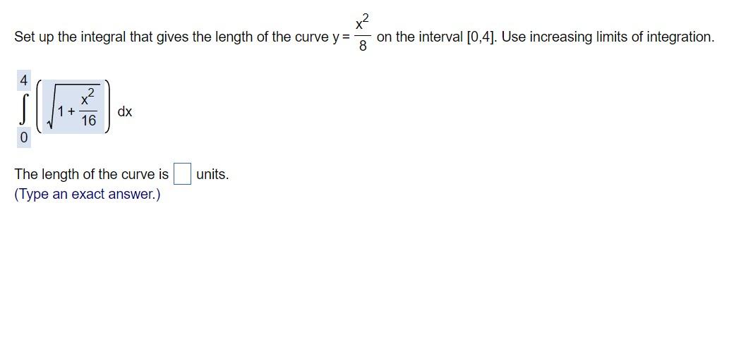 Solved Set up the integral that gives the length of the | Chegg.com