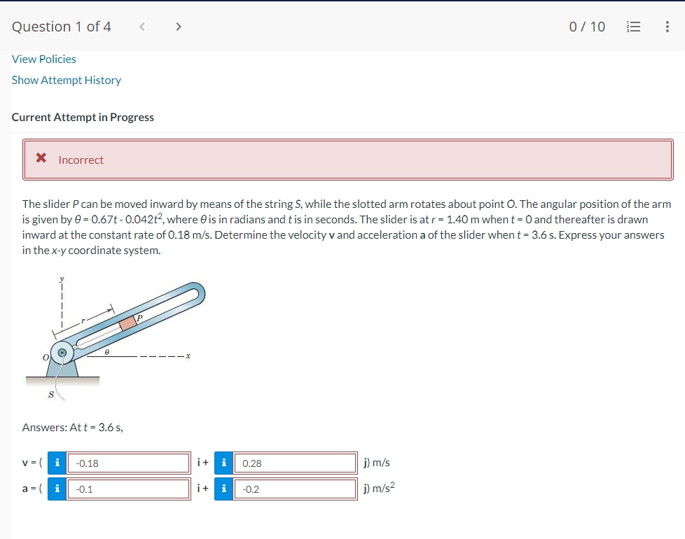 Solved Current Attempt in Progress The slider P can be moved | Chegg.com