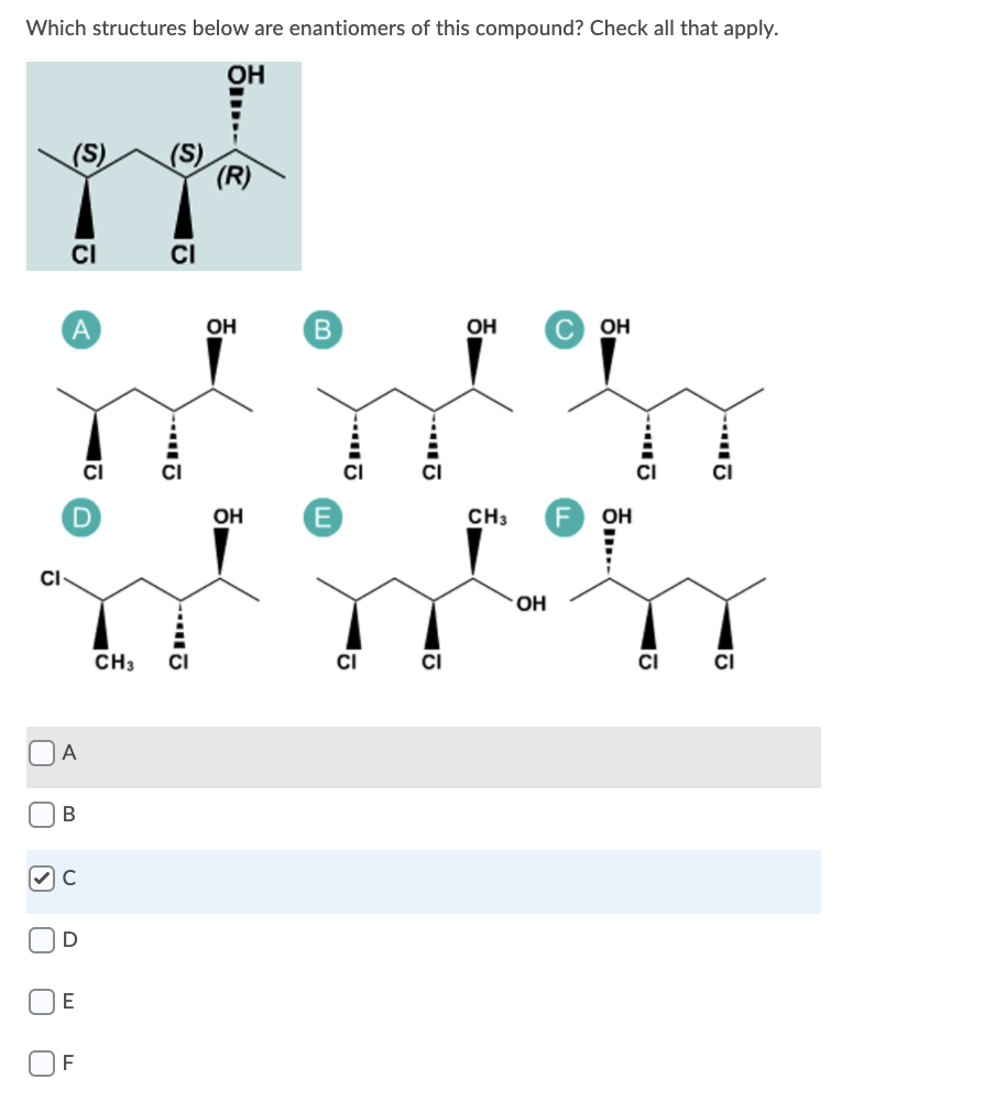 Solved Which structures represent meso compounds? Check all | Chegg.com