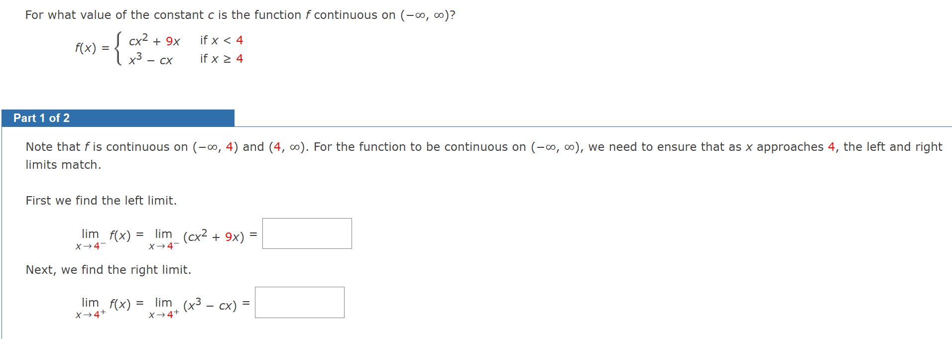 Solved For what value of the constant c ﻿is the function f | Chegg.com