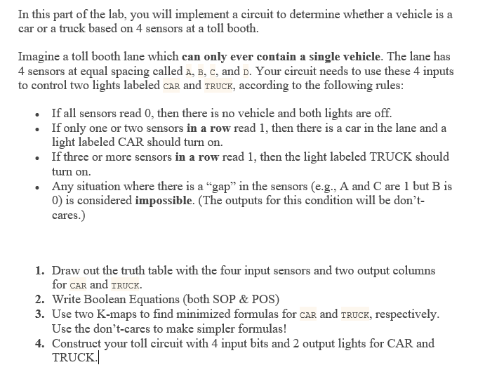 Solved In this part of the lab, you will implement a circuit | Chegg.com