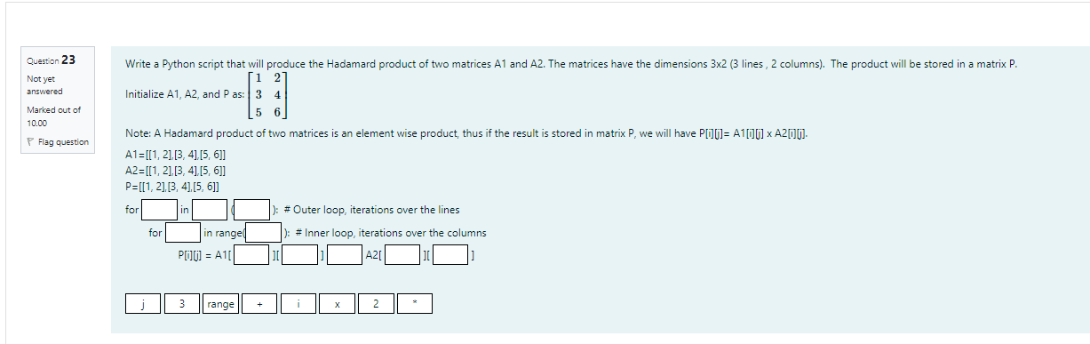 Solved Question 23 Write a Python script that will produce | Chegg.com