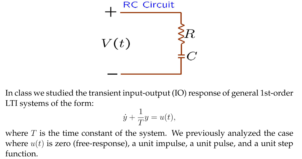 In class we studied the transient input-output (IO) | Chegg.com