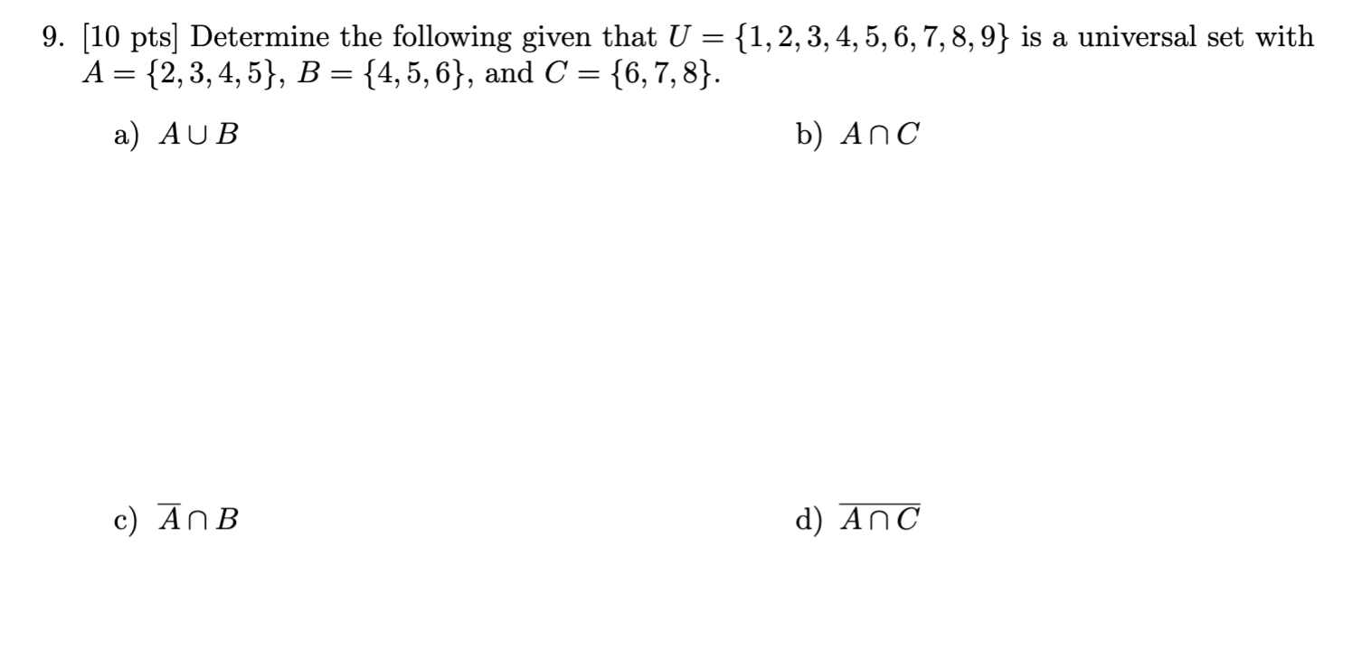 Solved 9. [10 pts] Determine the following given that | Chegg.com