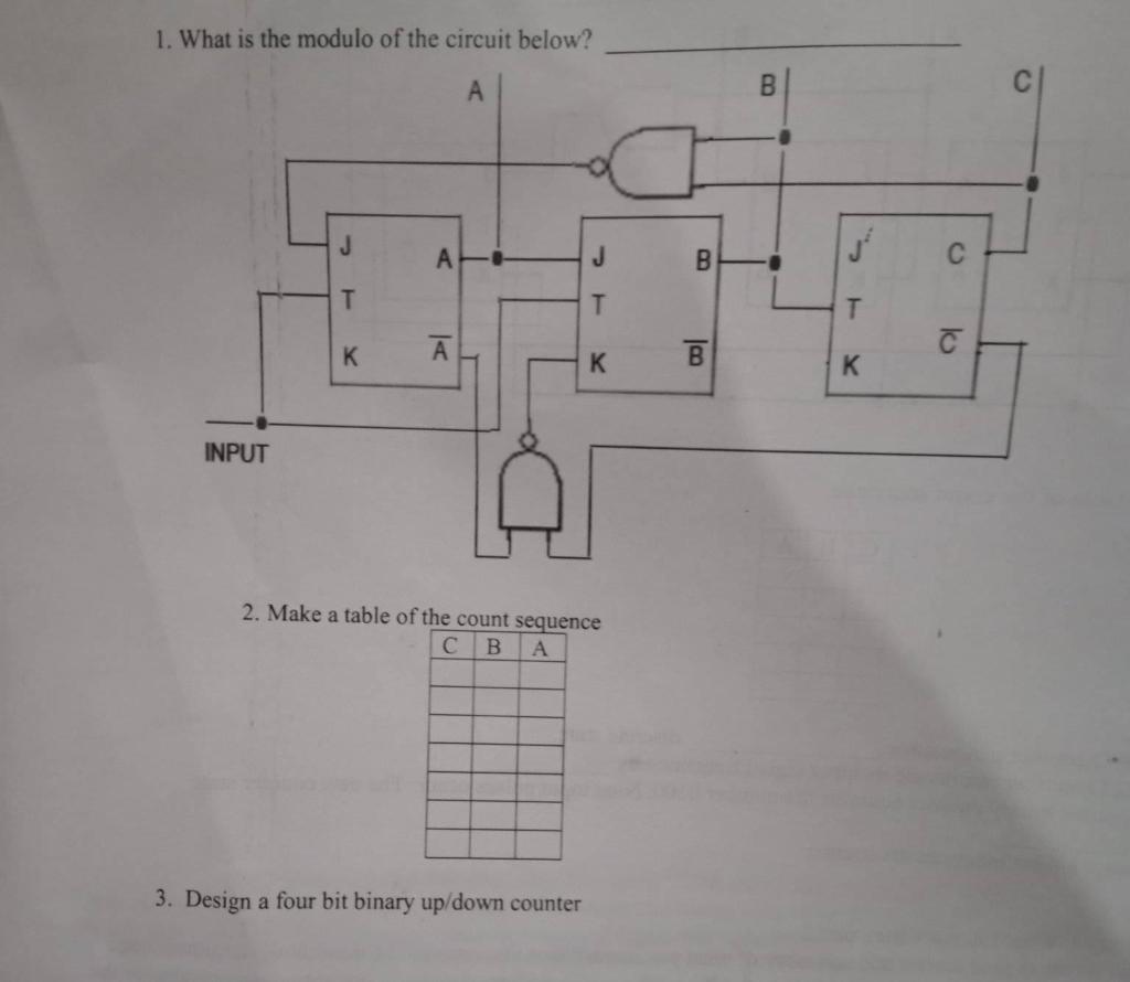 Solved 1. What is the modulo of the circuit below? А B A 00 | Chegg.com