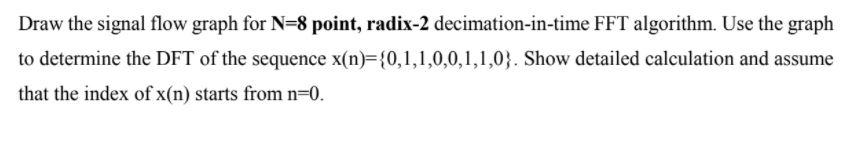 Solved Draw the signal flow graph for N=8 point, radix-2 | Chegg.com