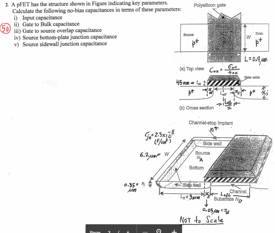 2. A pFET has the structure shown in Figure | Chegg.com