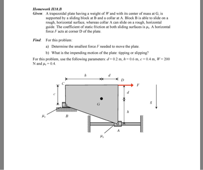 Solved Homework HI&.B Given A trapezoidal plate having a | Chegg.com