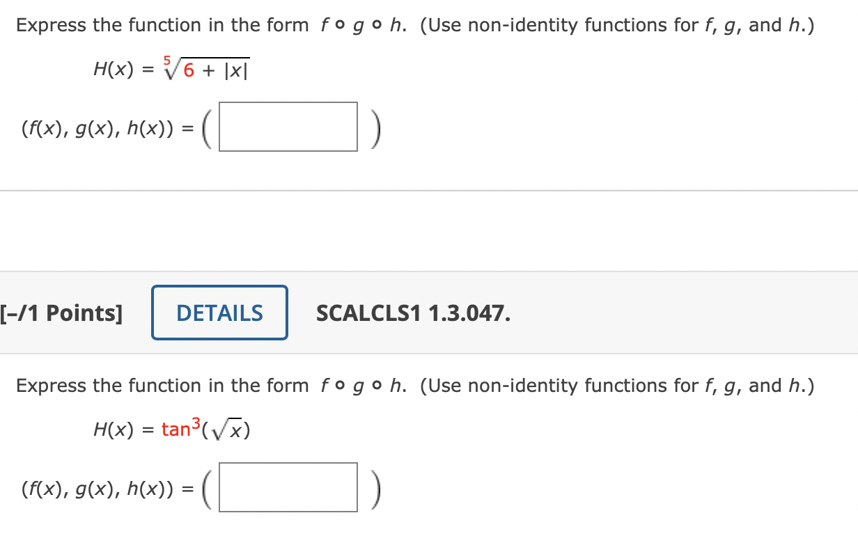 Solved (b) g∘f sin(1+x3x) State the domain of the function. | Chegg.com