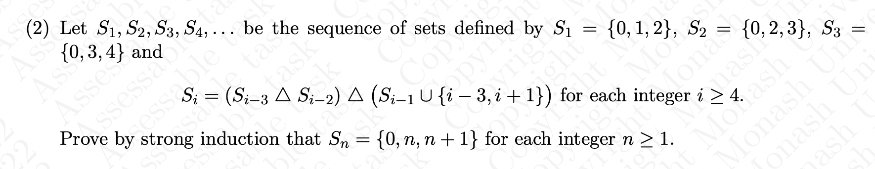 Solved {0, 1, 2}, S2 = - n = (2) Let S1, S2, S3, S4,... be | Chegg.com