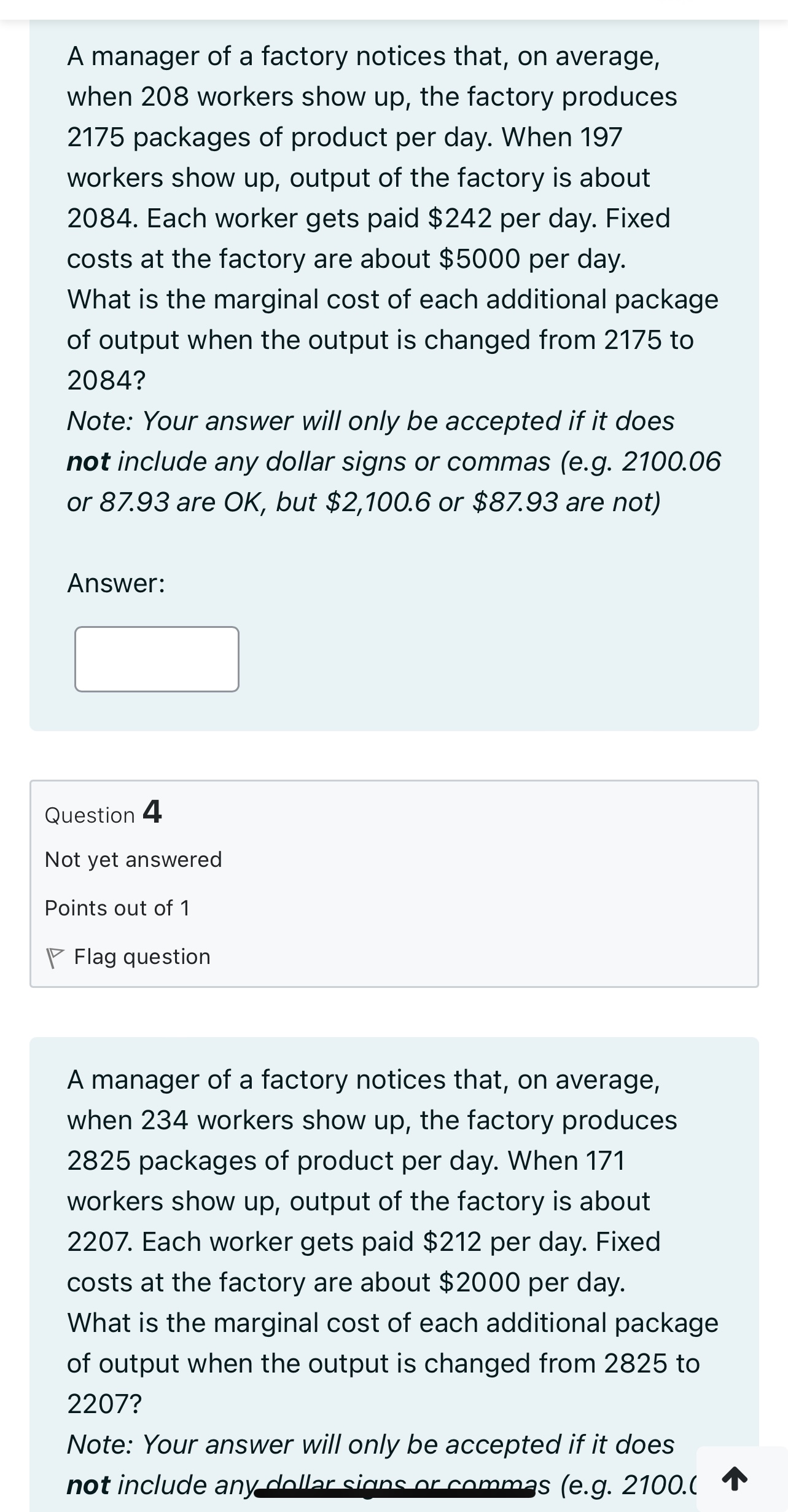 Solved A manager of a factory notices that, on average, when | Chegg.com