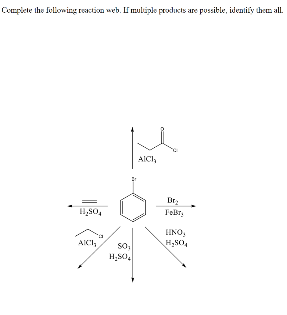 Solved Complete the following reaction web. If multiple | Chegg.com