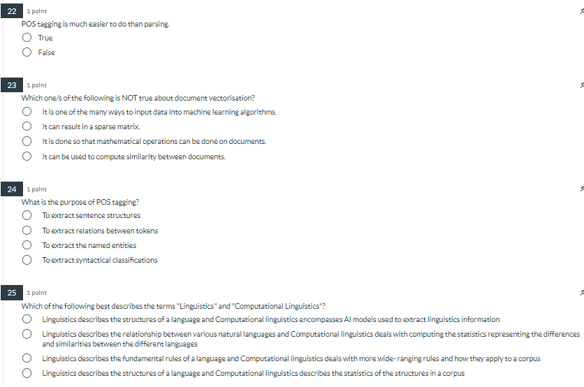 Solved 21 point POS tagging is much easier to do than | Chegg.com