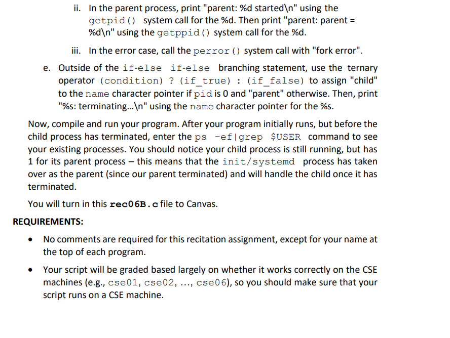 Solved he purpose of this recitation is to write two short C | Chegg.com