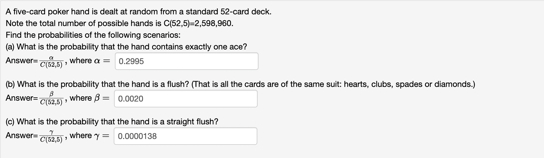 Solved A five-card poker hand is dealt at random from a | Chegg.com