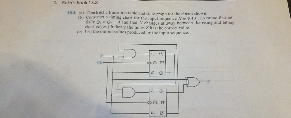 Solved 1. Roth's book 13.8 13.8 (a) Construct a transition | Chegg.com
