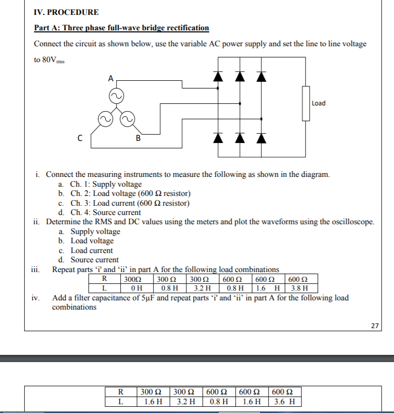 Solved Power Electronics OBJECTIVE: To study the three phase | Chegg.com